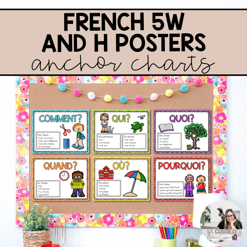 French Question Word Posters | 5Ws and H Anchor Charts | Affiches des ...