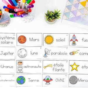 French Space Word Wall Cards for Building Vocabulary - Vocabulaire de l ...