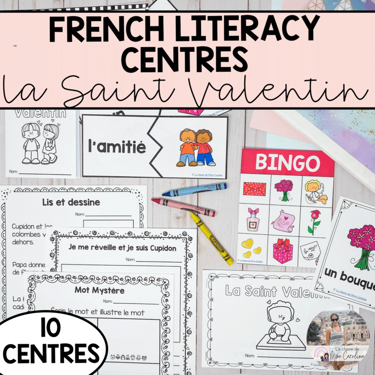 Primary French Valentine's Day Literacy Centres | La Saint Valentin ...