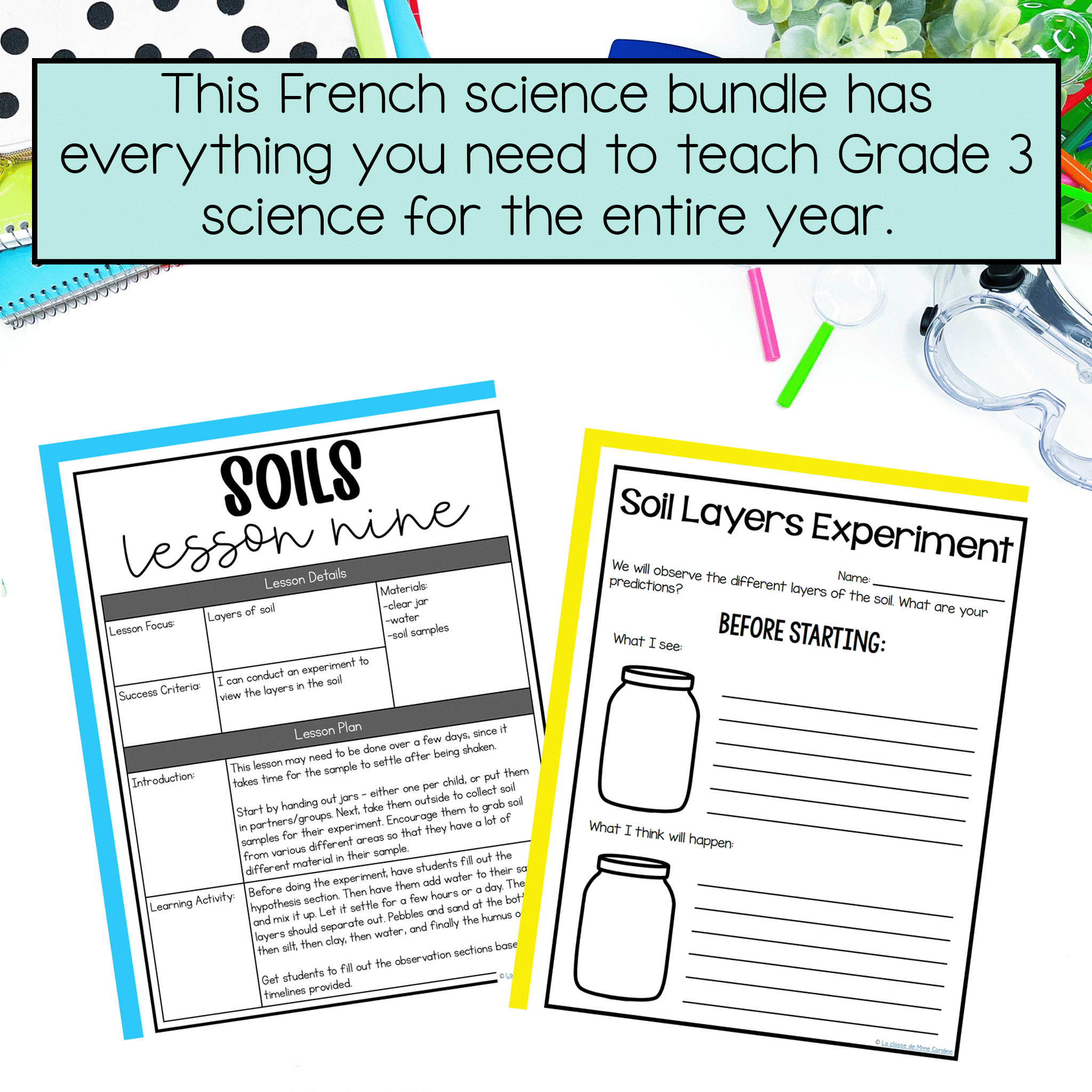 Grade 3 Science Unit Bundle in ENGLISH | Soil, Structures, Forces and ...