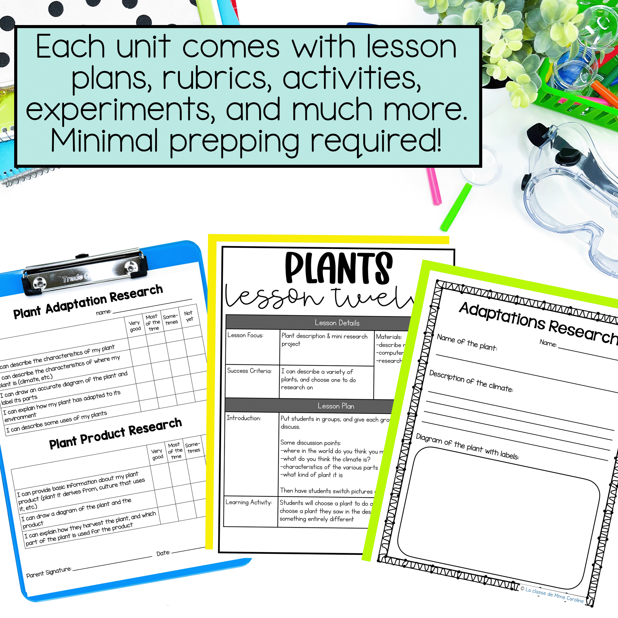 Grade 3 Science Unit Bundle in ENGLISH | Soil, Structures, Forces and ...