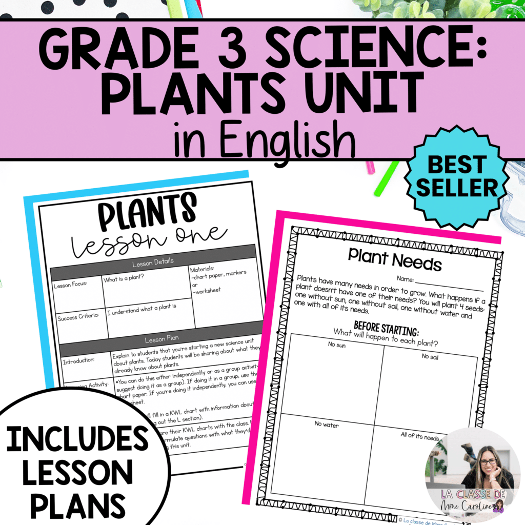 Growth and Changes in Plants Science Unit for Grade 3 - in ENGLISH - La ...