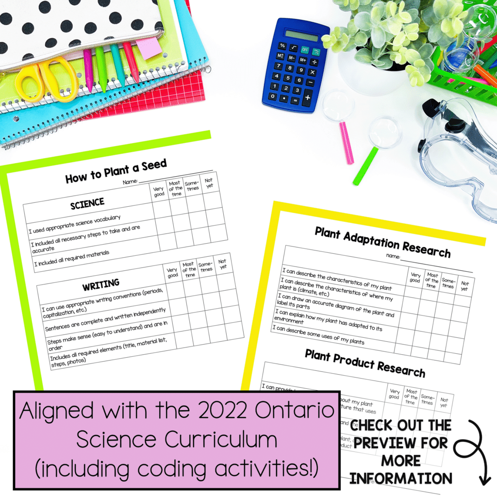 Growth and Changes in Plants Science Unit for Grade 3 - in ENGLISH - La ...