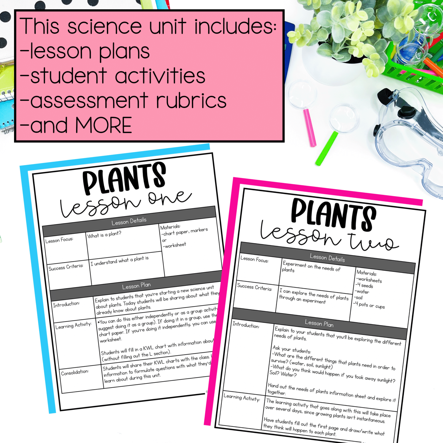 Growth and Changes in Plants Science Unit in FRENCH for Grade 3 - Les ...