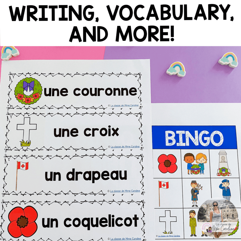 Primary French Remembrance Day Literacy Centres | Jour du Souvenir - La ...