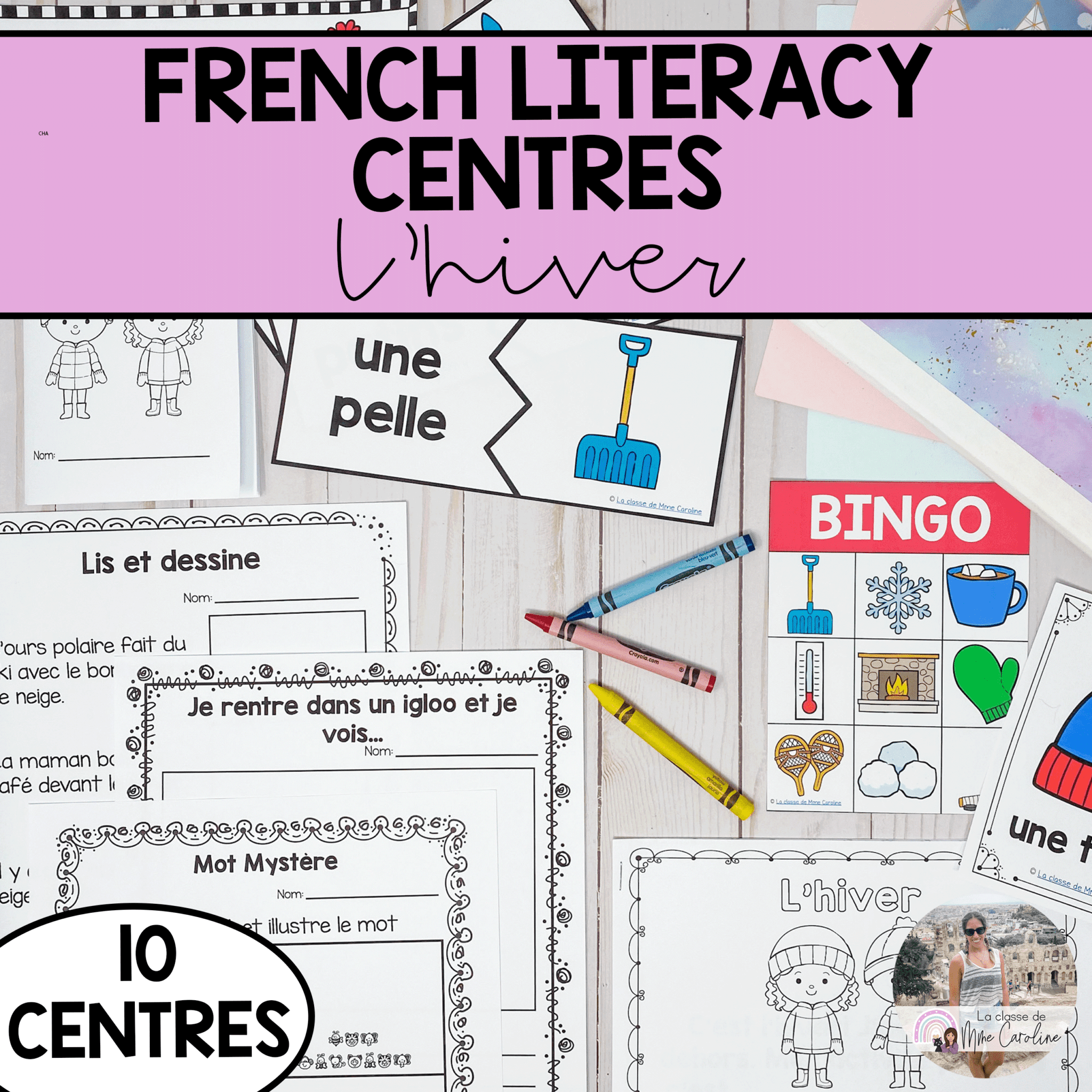 Primary French Winter Literacy Centres | L'hiver - La Classe de Mme ...