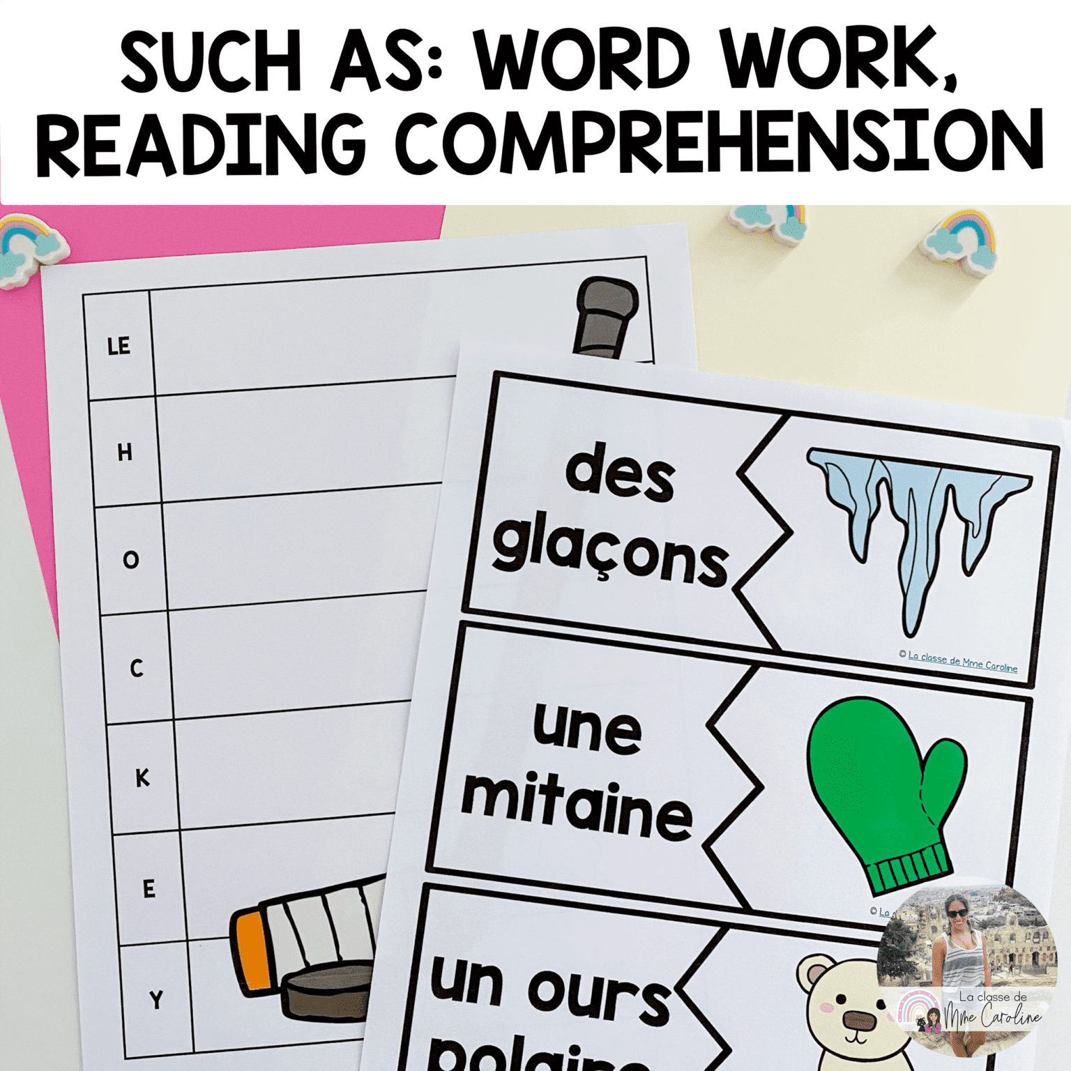 Primary French Winter Literacy Centres | L'hiver - La Classe de Mme ...