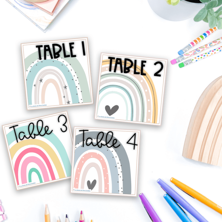 Bundle: French Classroom Decor | Boho Rainbow Theme - La Classe de Mme ...