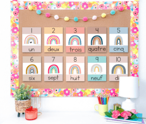 Bundle: French Classroom Decor | Boho Rainbow Theme - La Classe de Mme ...
