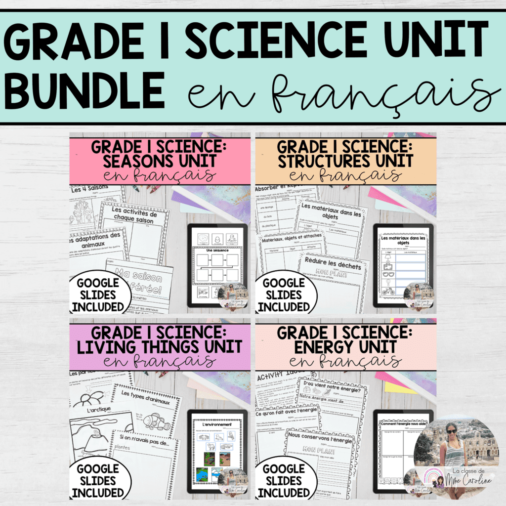 Grade 2 Science Unit Bundle in FRENCH | Simple Machines, Air Water ...