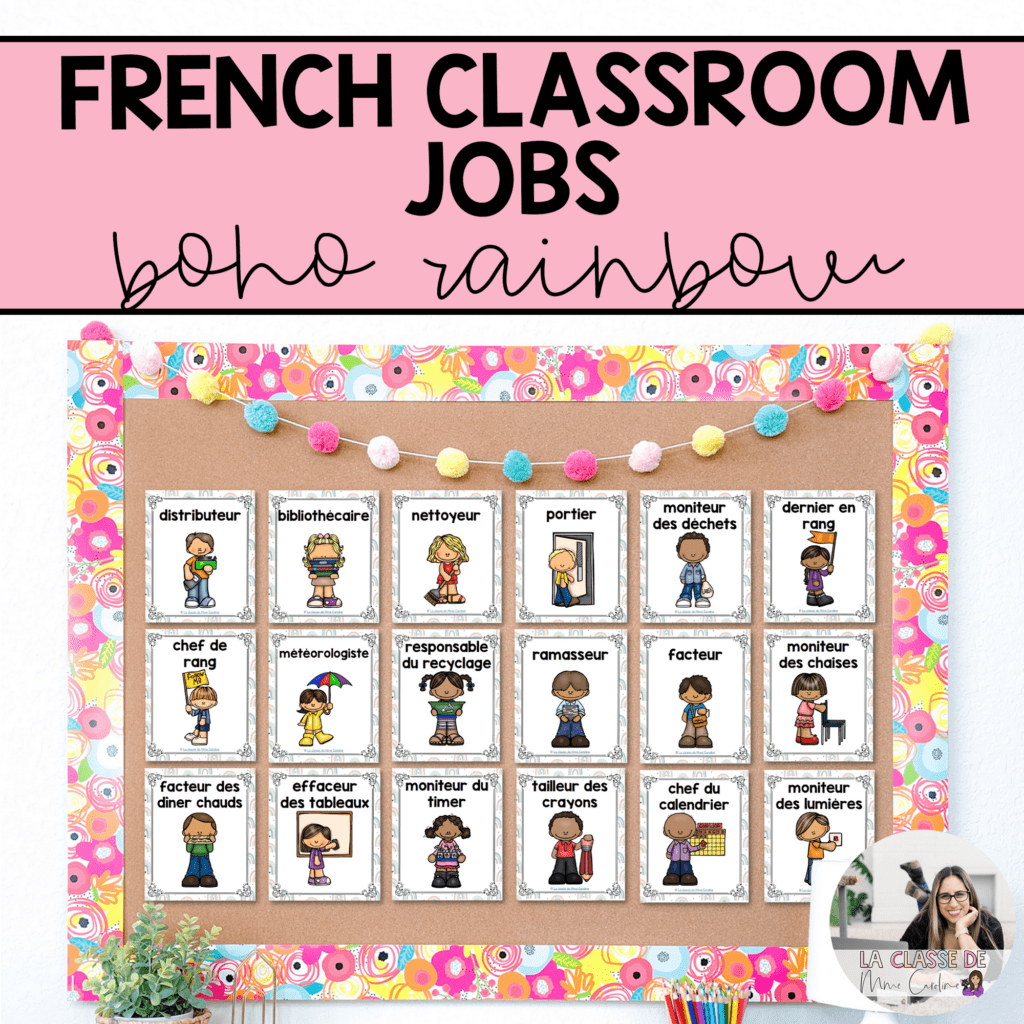 French Classroom Jobs | Les responsabilités de classe | Boho Rainbow ...