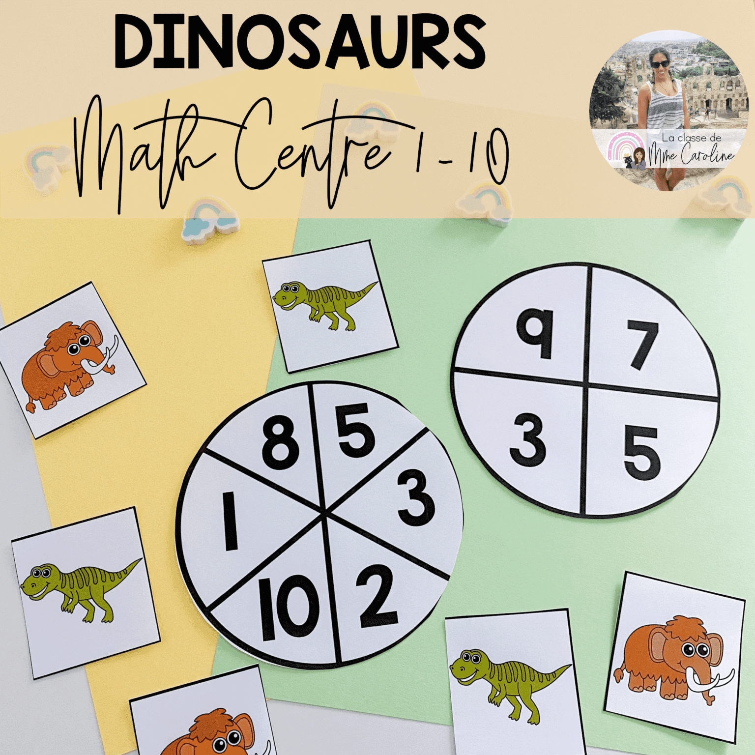 Kindergarten Dinosaur Math Centre / Centre de Maths: les dinosaures ...