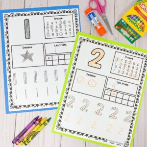 French Kindergarten Number Recognition and Representation Math Bundle 1 ...
