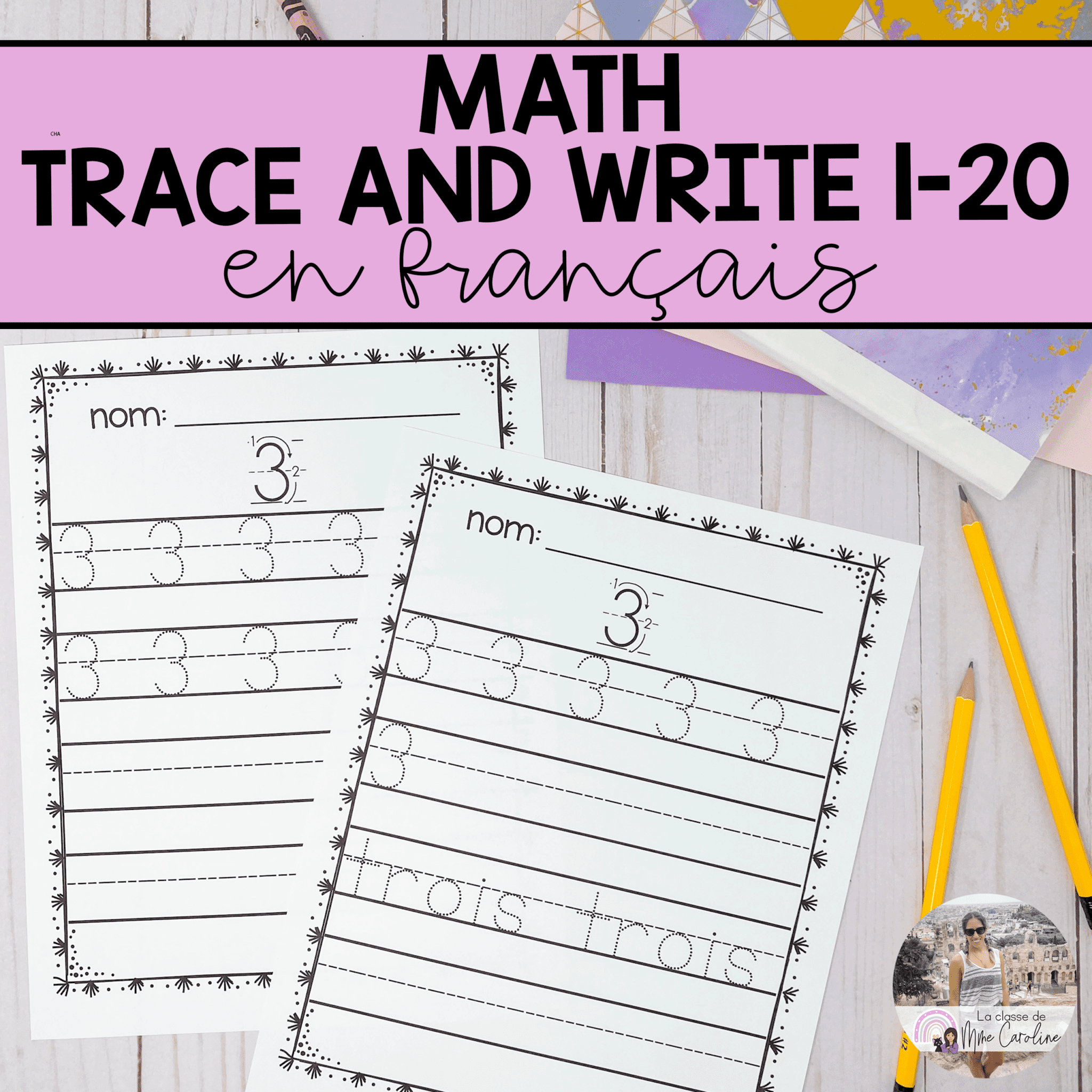 French Kindergarten Math Sheets: Numbers 1-20 (simpler version) - La ...