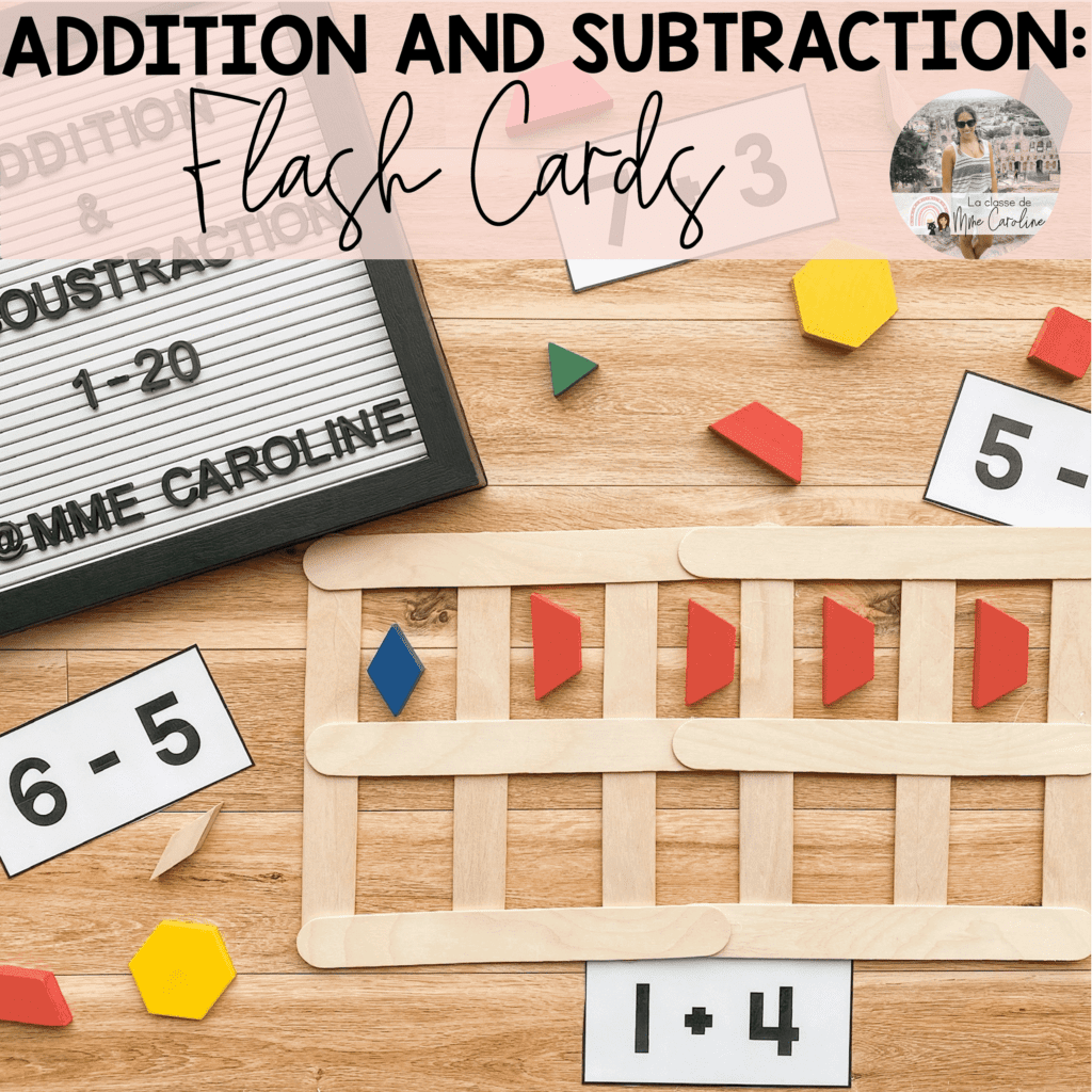 Math Addition and Subtraction Flashcards (Numbers 1-10) - La Classe de ...