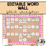Editable Word Wall | Boho Rainbow Classroom Decor - La Classe de Mme ...