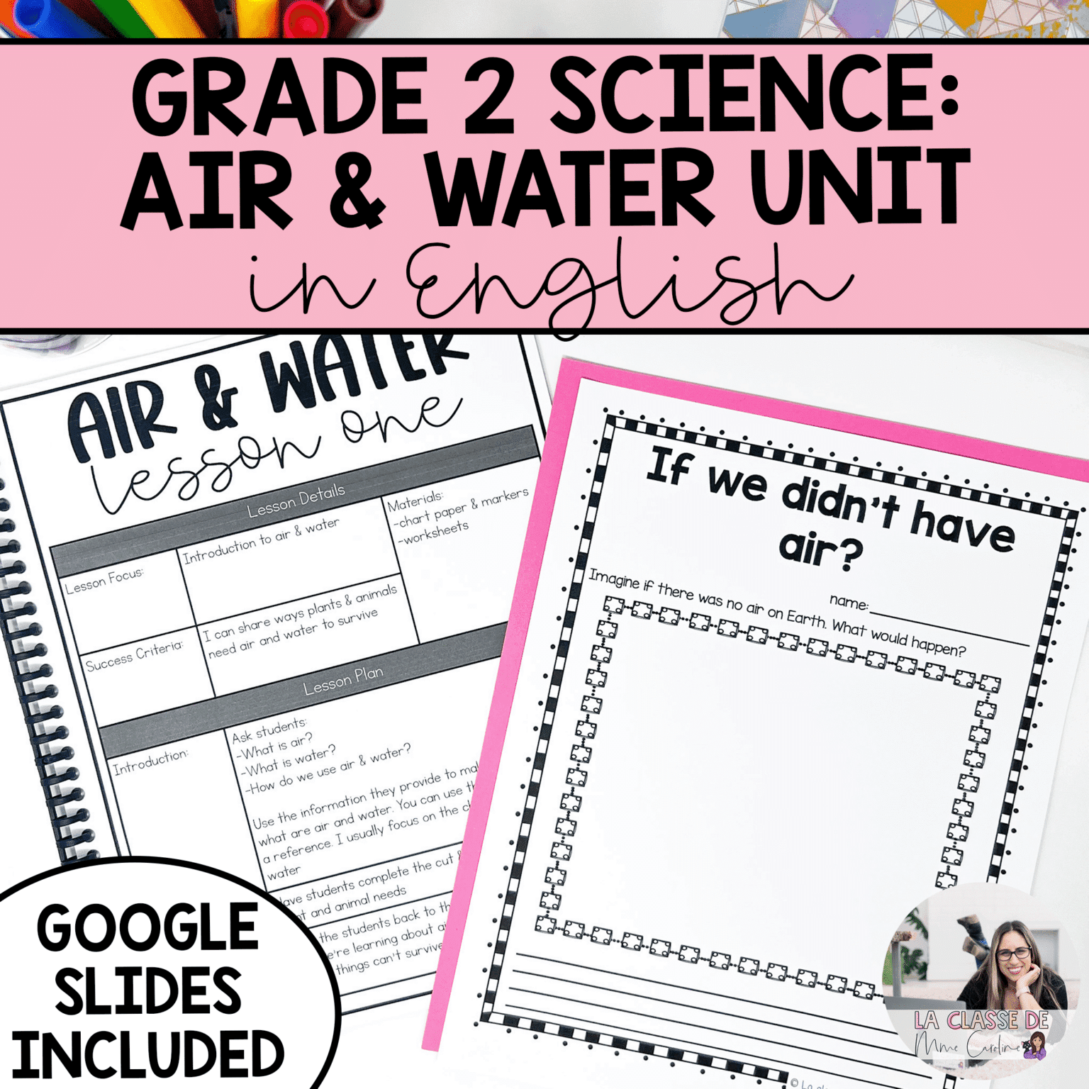 Grade 2 Air and Water in the Environment Science Unit in ENGLISH - La ...