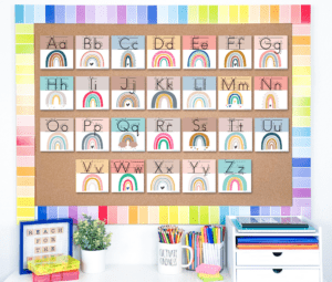 Alphabet Posters | Boho Rainbow Classroom Decor | 3 Versions - La ...