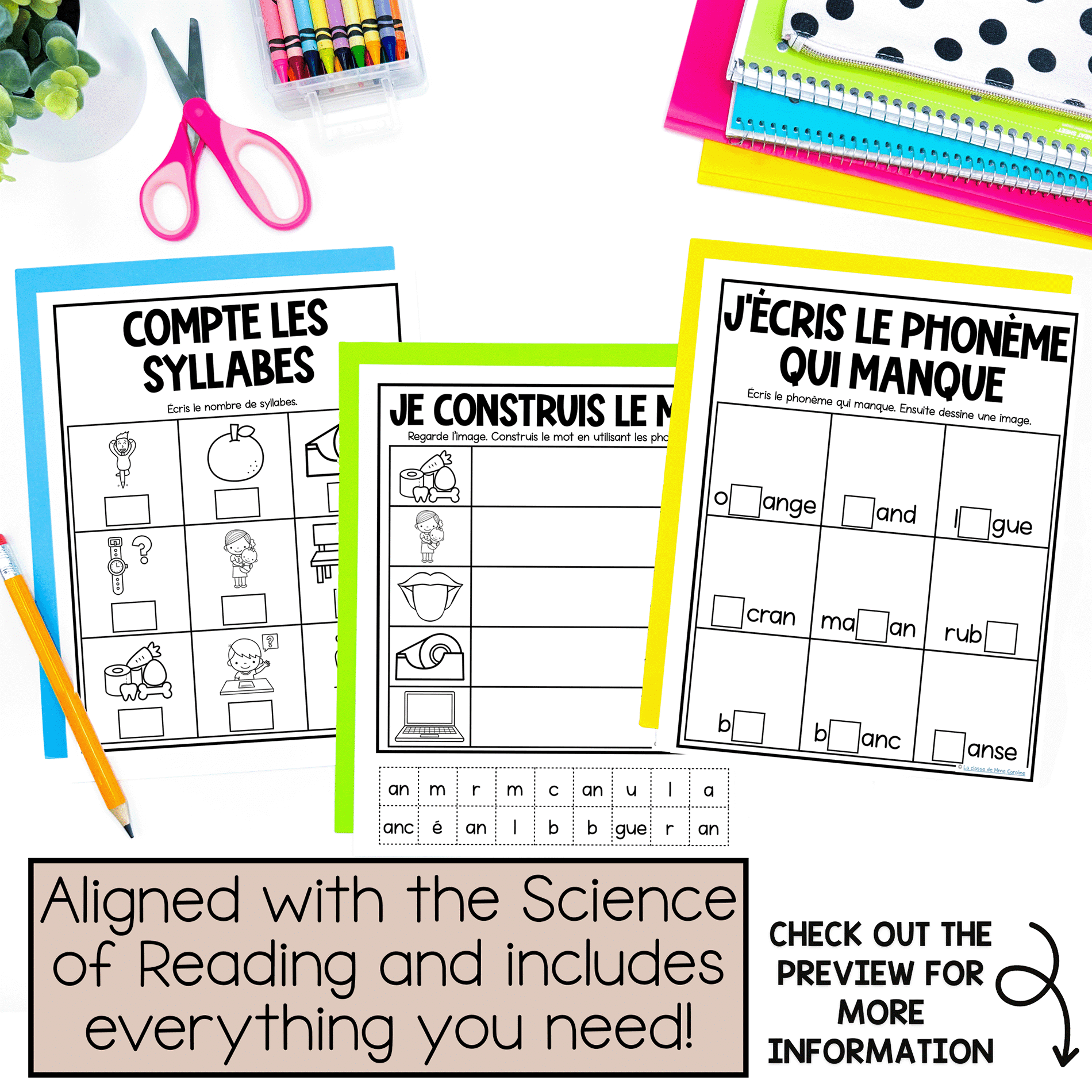 Free French Phonics Activities - Decoding, Phonological & Phonemic ...