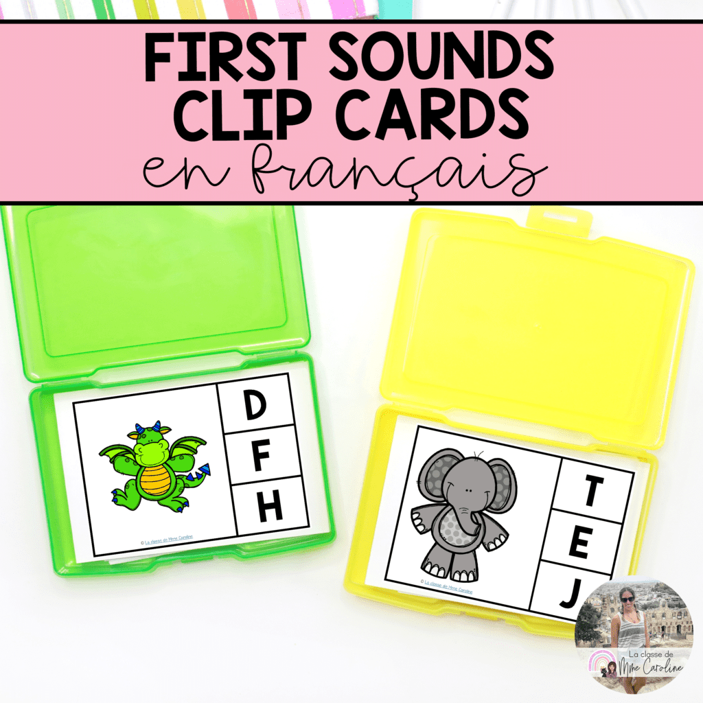 French First Sounds Clip Cards - La Classe de Mme Caroline