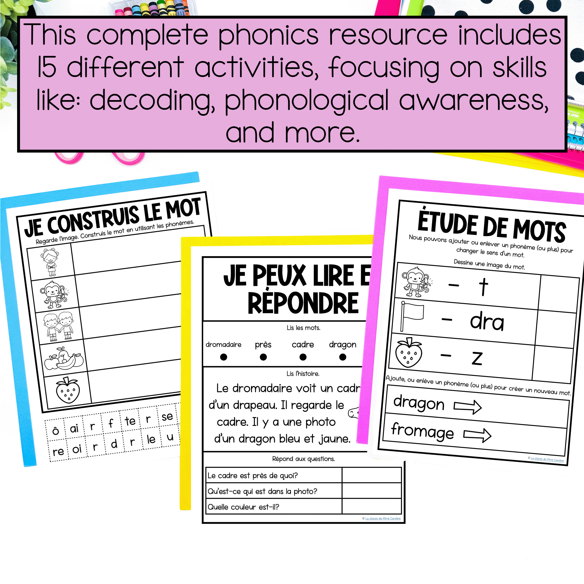 French Phonics Activities - Decoding, Phonological & Phonemic Awareness ...