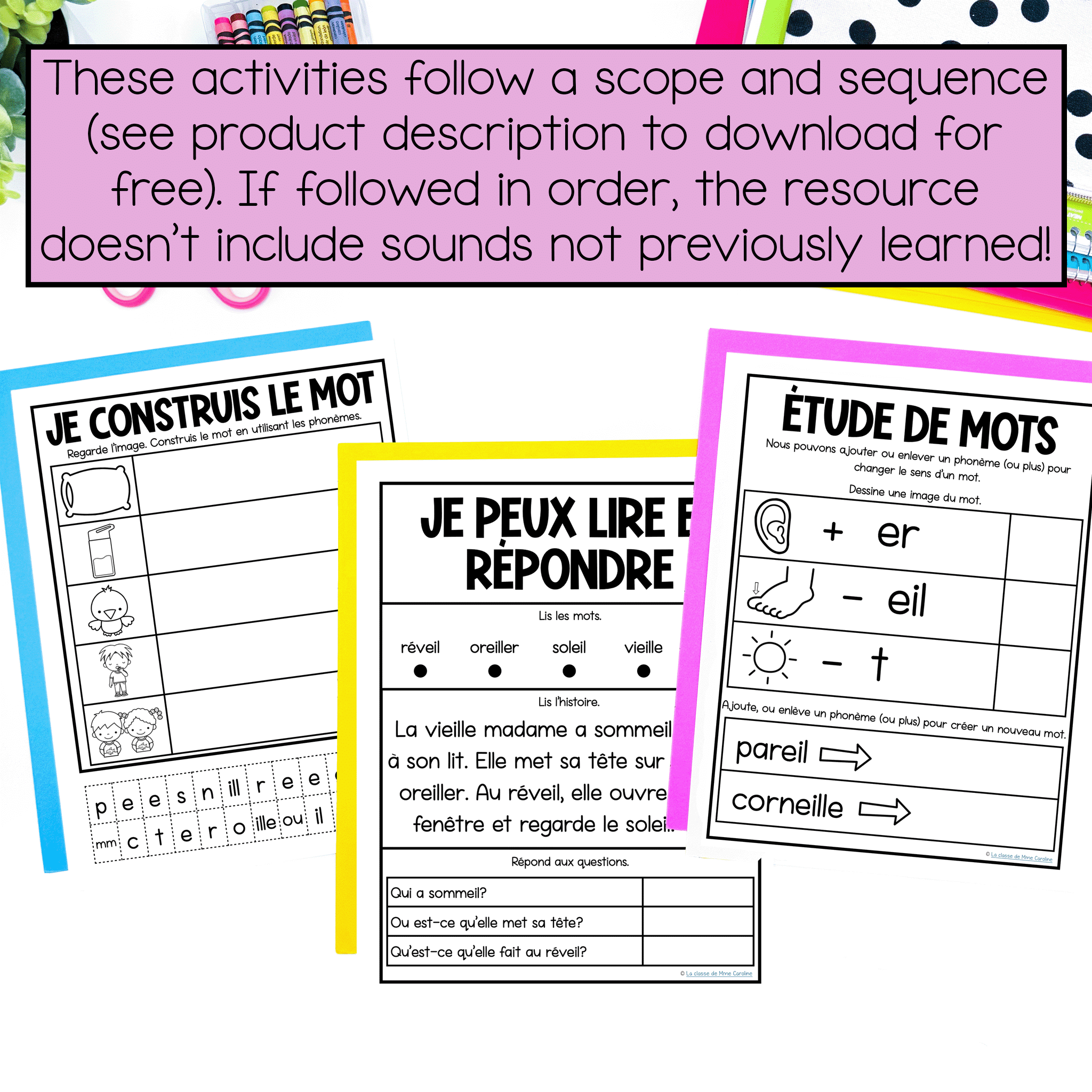 French Phonics Activities - Decoding, Phonological & Phonemic Awareness ...