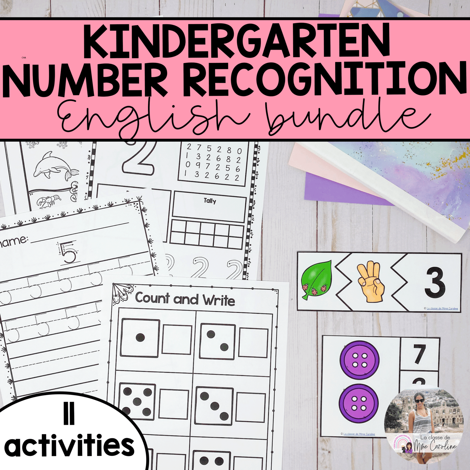 English Kindergarten Alphabet Recognition Bundle - La Classe de Mme ...