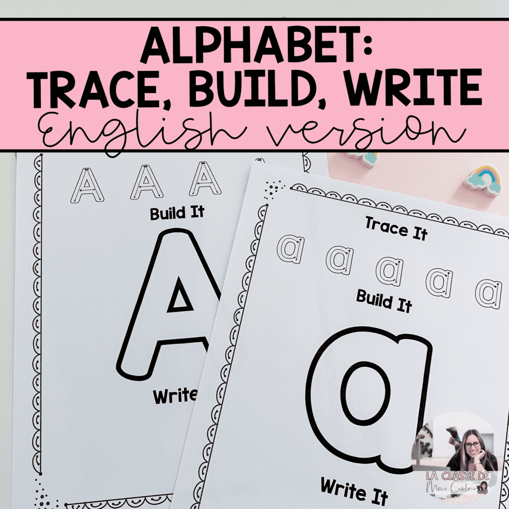 English Alphabet Activities: Trace it, Build it, Write it (Centres ...