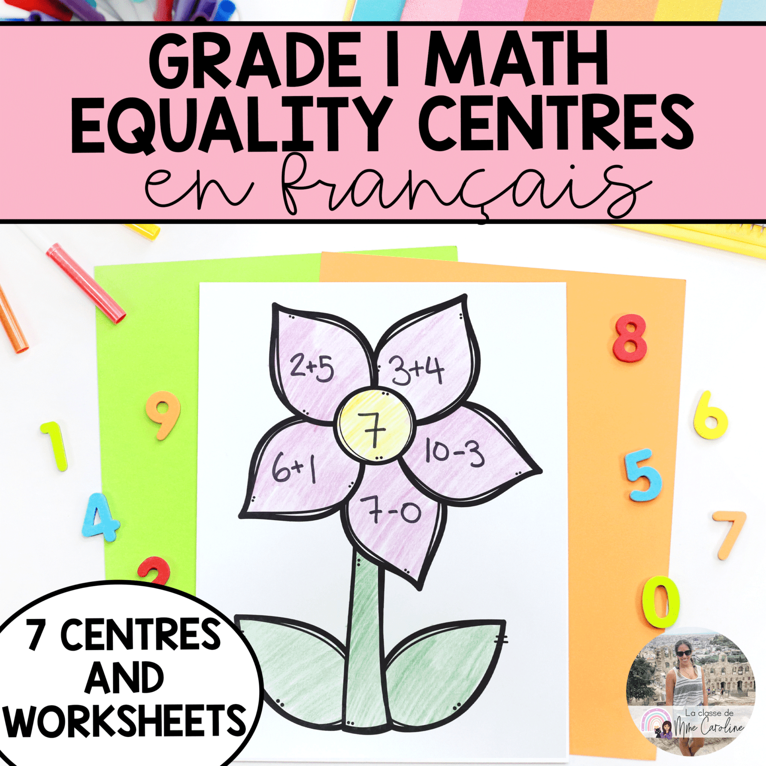 Grade 1 Math: French Equality Centres / L'égalité (première année) - La ...