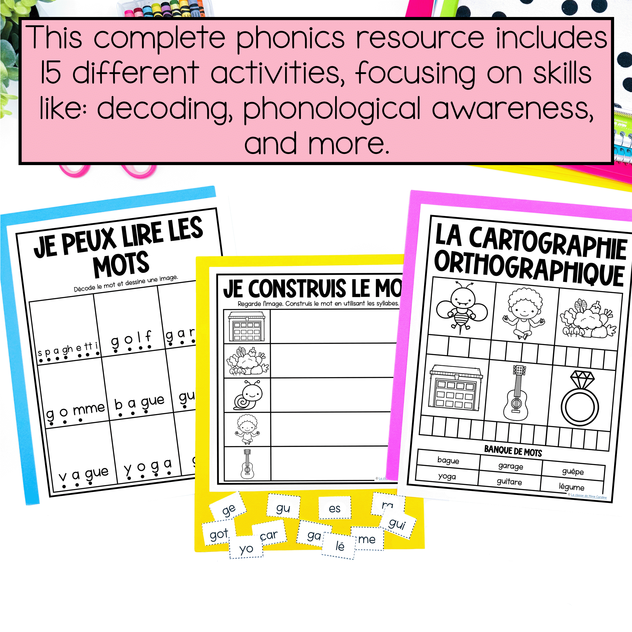 French Phonics Activities - Decoding Phonological & Phonemic Awareness ...
