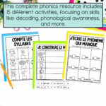 French Phonics Activities - Decoding, Phonological & Phonemic Awareness ...