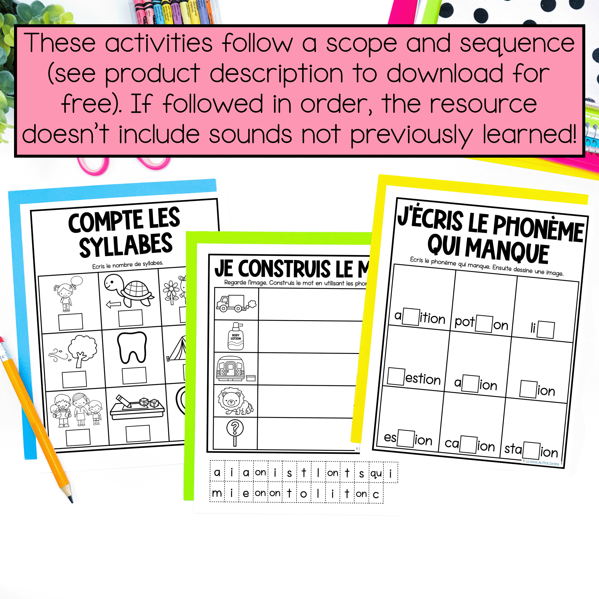 French Phonics Activities - Decoding, Phonological & Phonemic Awareness ...