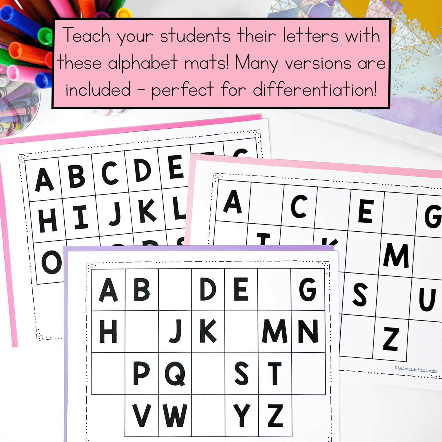 Kindergarten Alphabet Centre for Letter Recognition | Matching & Fill ...