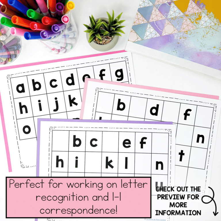 Kindergarten Alphabet Centre for Letter Recognition | Matching & Fill ...