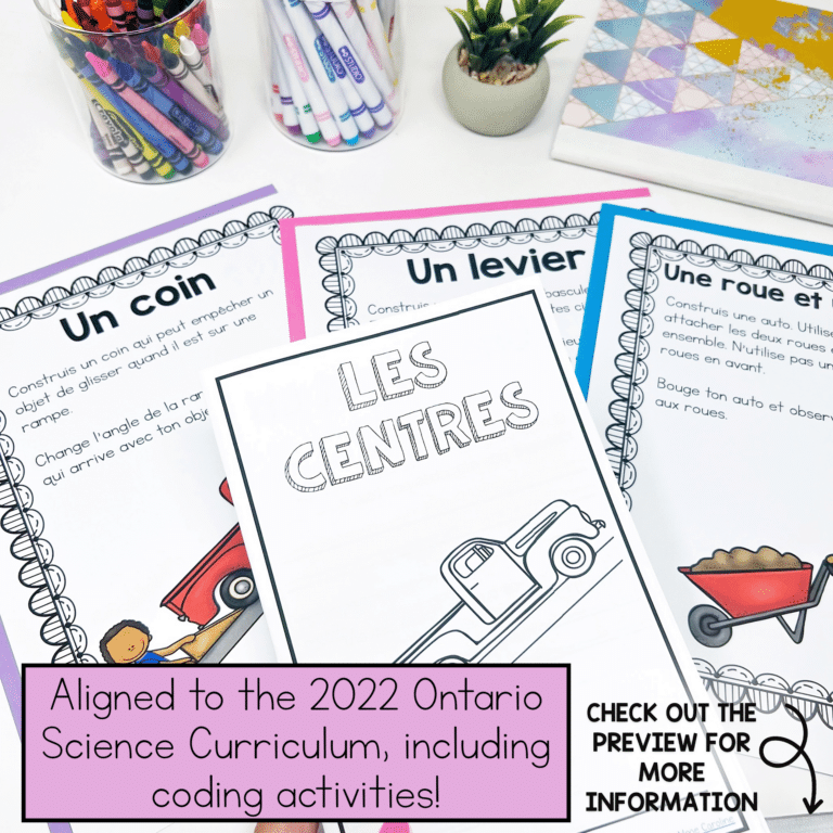 Grade 2 Movement and Simple Machines Science Unit in FRENCH - La Classe ...