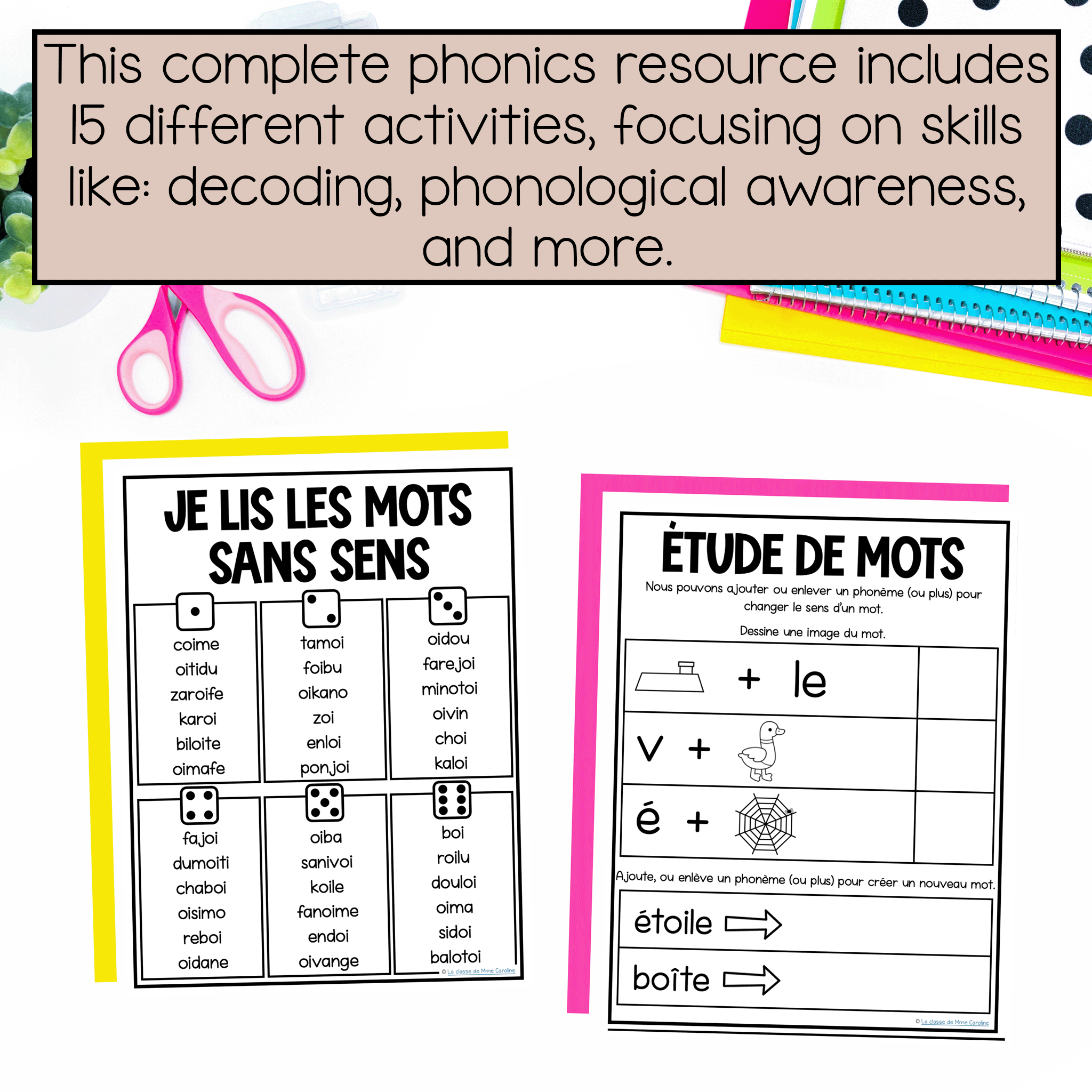 French Phonics Activities - Decoding, Phonological & Phonemic Awareness ...