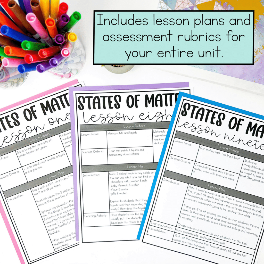 Grade 2 States of Matter Science Unit in ENGLISH - Properties of Solids ...