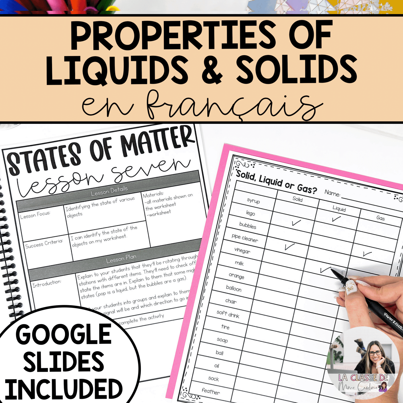 Grade 2 States of Matter Science Unit - Properties of Liquids and ...