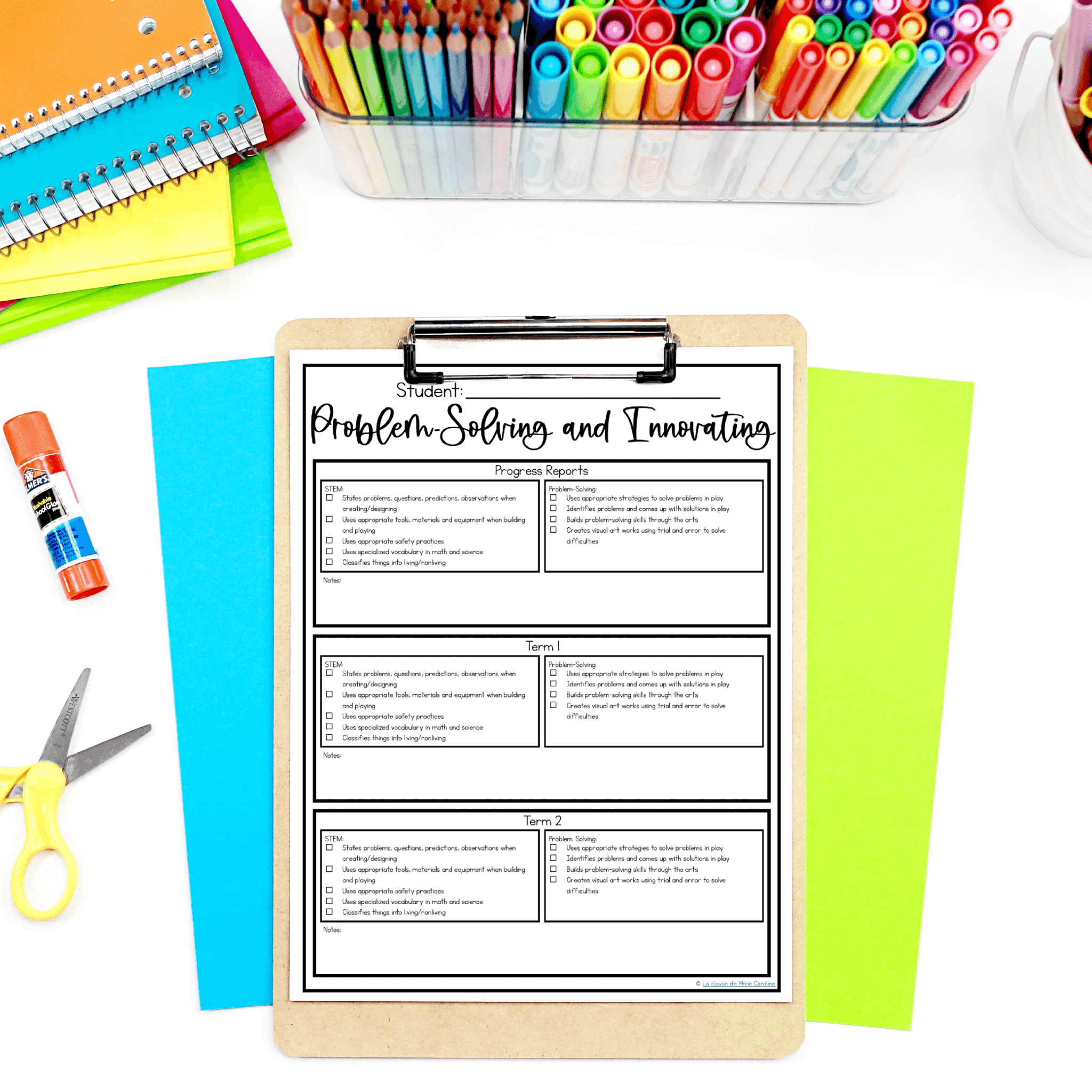 Kindergarten Problem Solving and Innovating Checklists (Assessment Tool ...