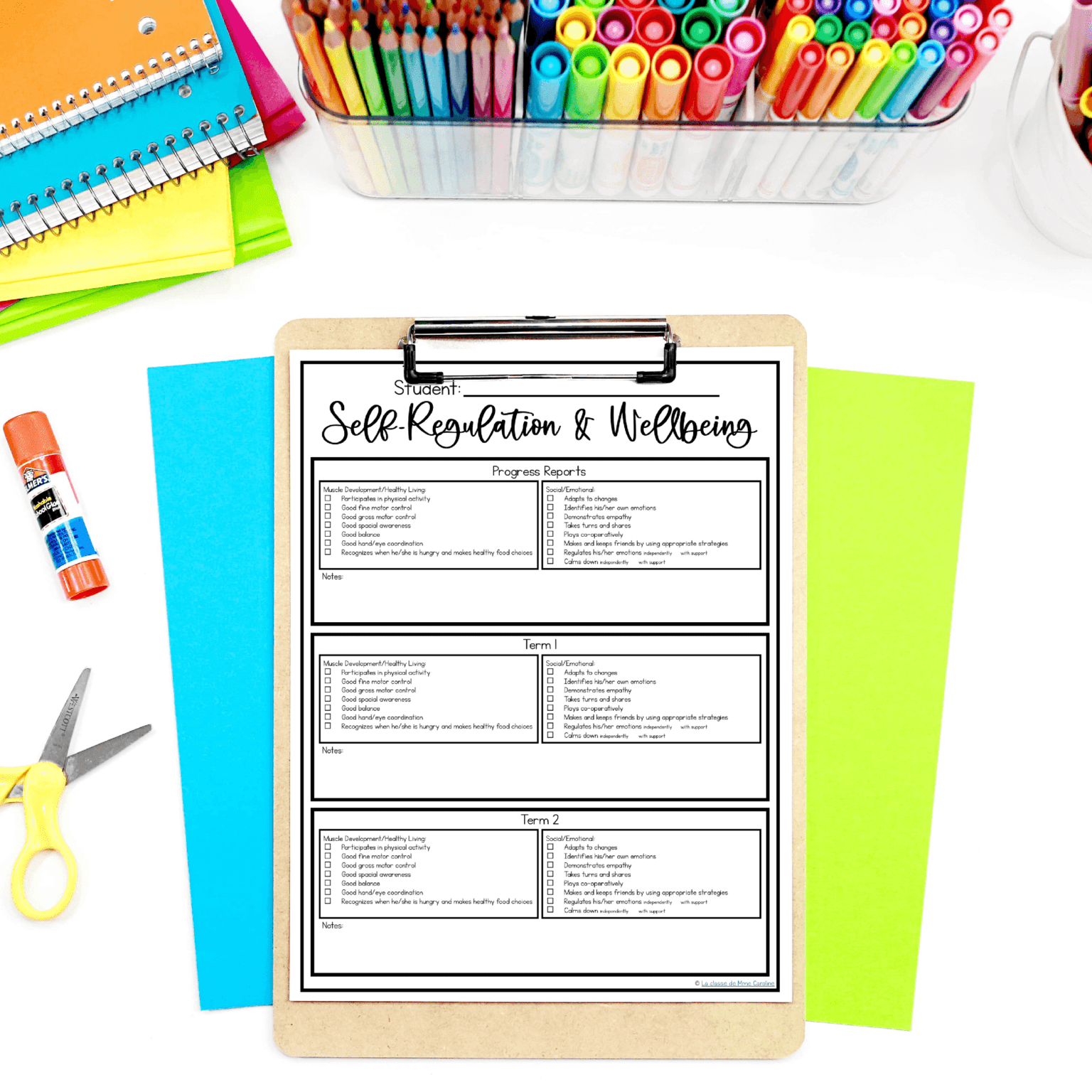 Kindergarten Self Regulation and Well being Checklists (Assessment Tool ...