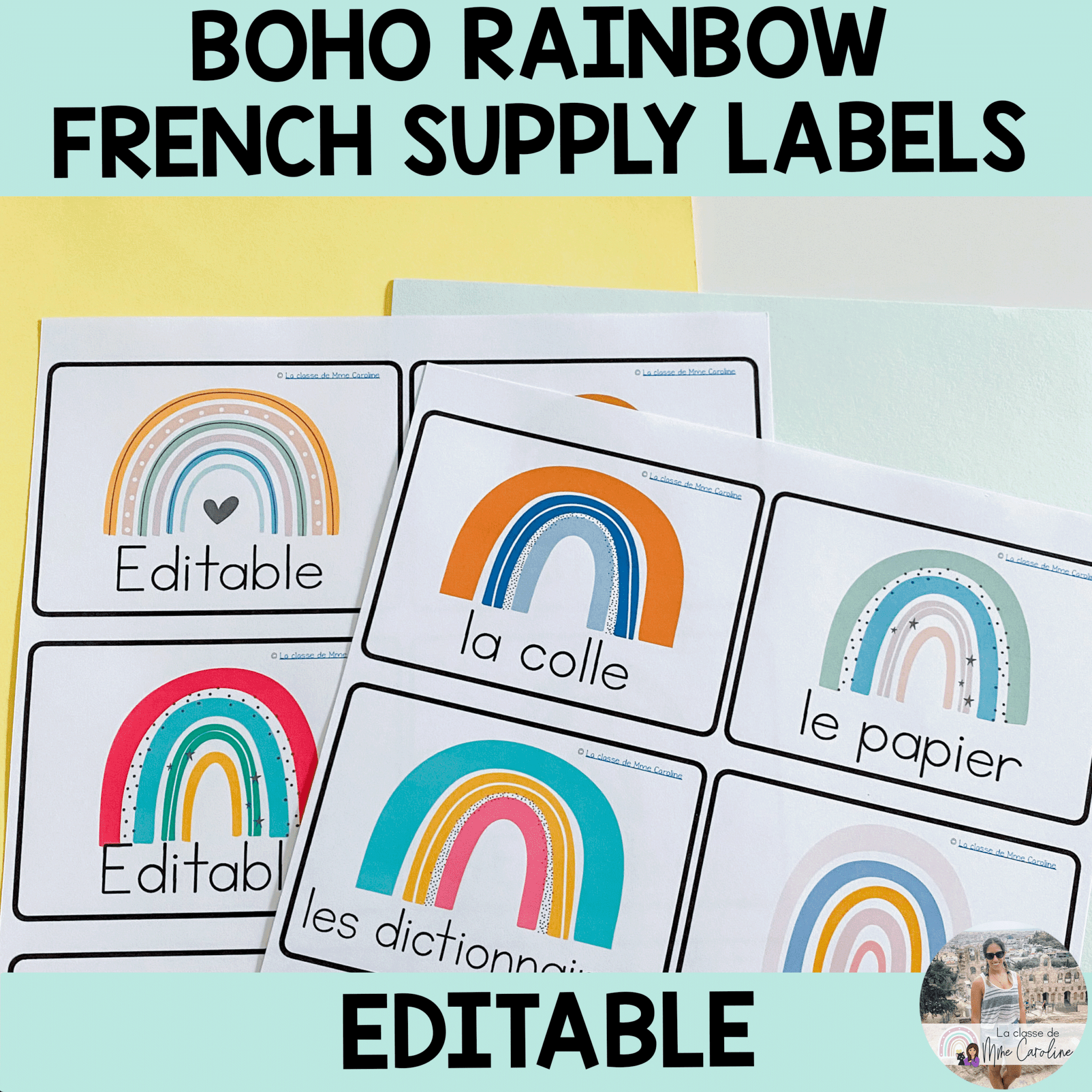 Editable French Classroom Supply Labels - 2 versions - La Classe de Mme ...