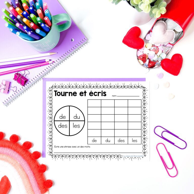 French Sight Words: Spin it, Write it - La Classe de Mme Caroline