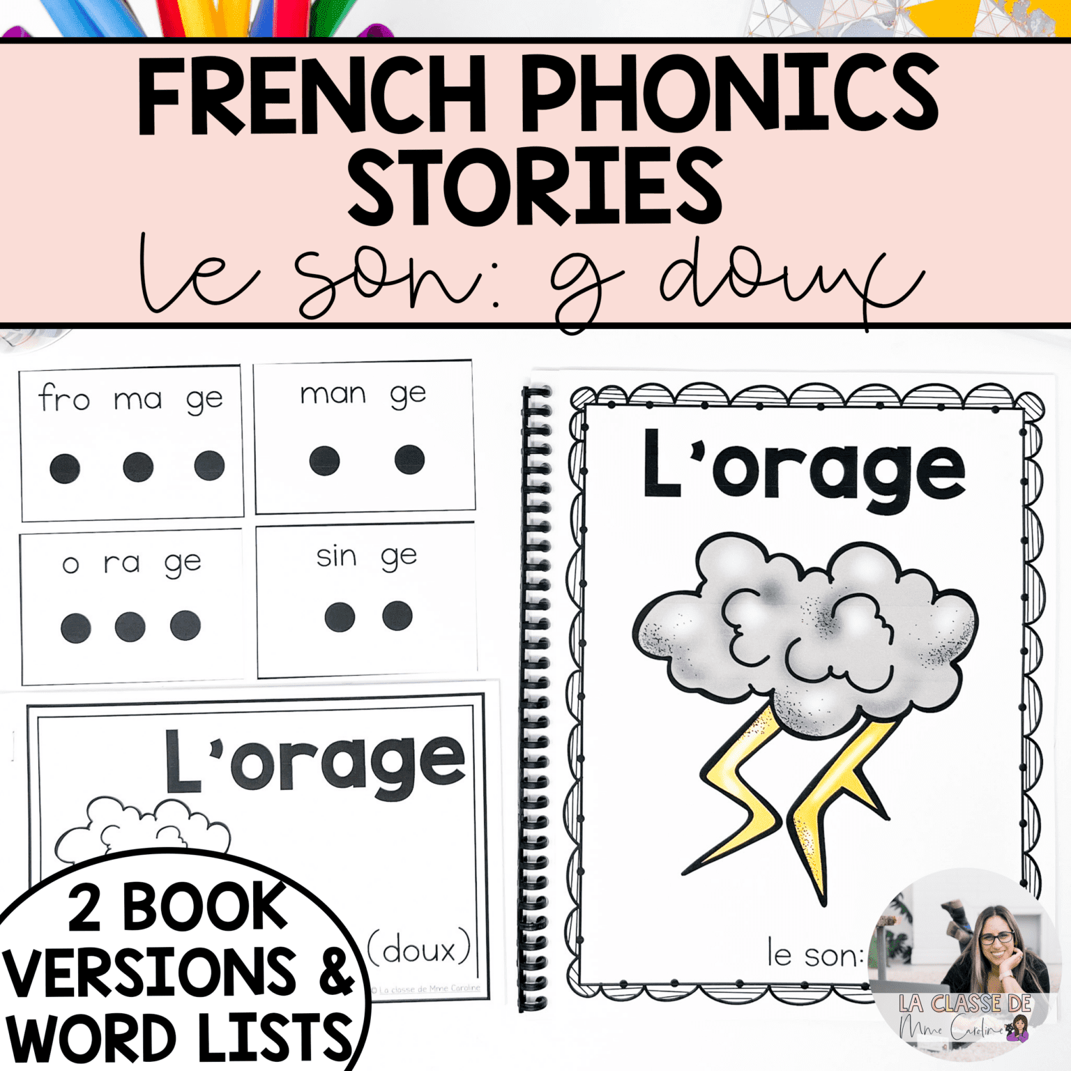 French Phonics Mini Books | Learn to Read in French | Le son: G doux ...