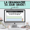 Grade 1 French Grammar Activities for Google Slides - June - La Classe ...