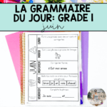 Grade 1 French Grammar Activities Interactive Notebook - June - La ...