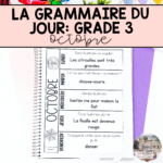 Grade 3 French Grammar Activities Interactive Notebook - October - La ...