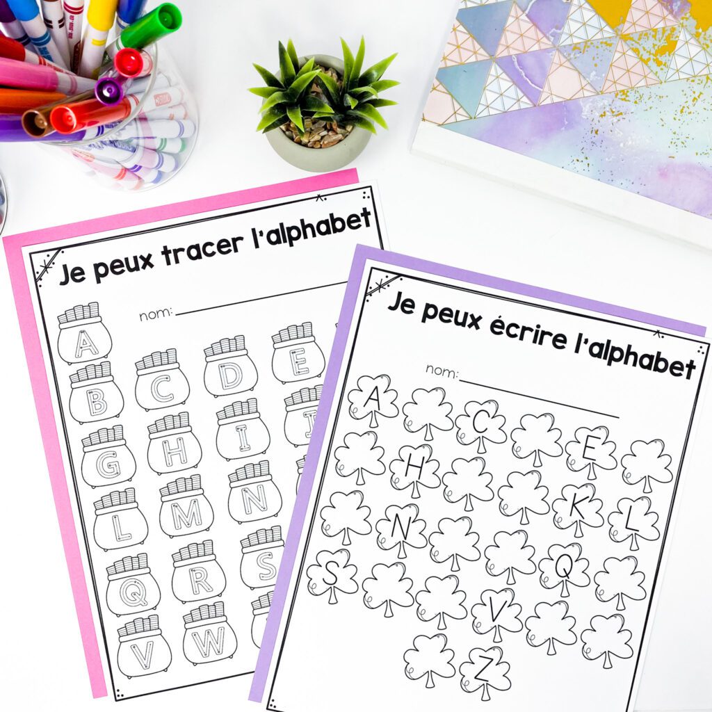 Kindergarten St Patrick's Day Math & Literacy Activities in French | NO ...