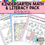 French Easter Math & Literacy Activities for Kindergarten | NO PREP ...