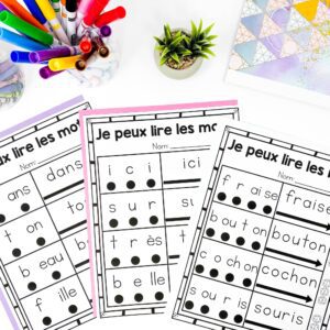 Decodable French Reading Sheets | French Reading Fluency and ...