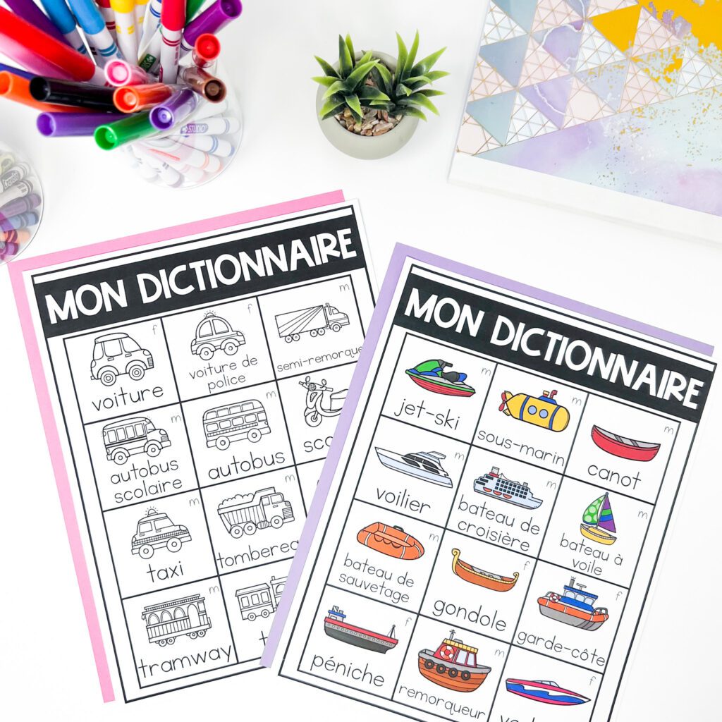 French Transportation Vocabulary - French Word Wall Cards - La Classe ...